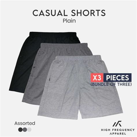 Bundle Of 3 Free Size Plain Unisex Ultra Lightweight Shorts Budget