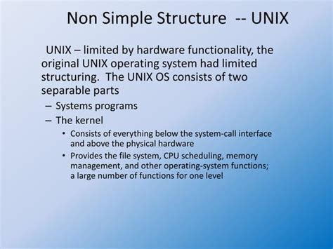 Operating System 14 Unix And Kernel Based Os Pptx Operating Systems Computer Software And