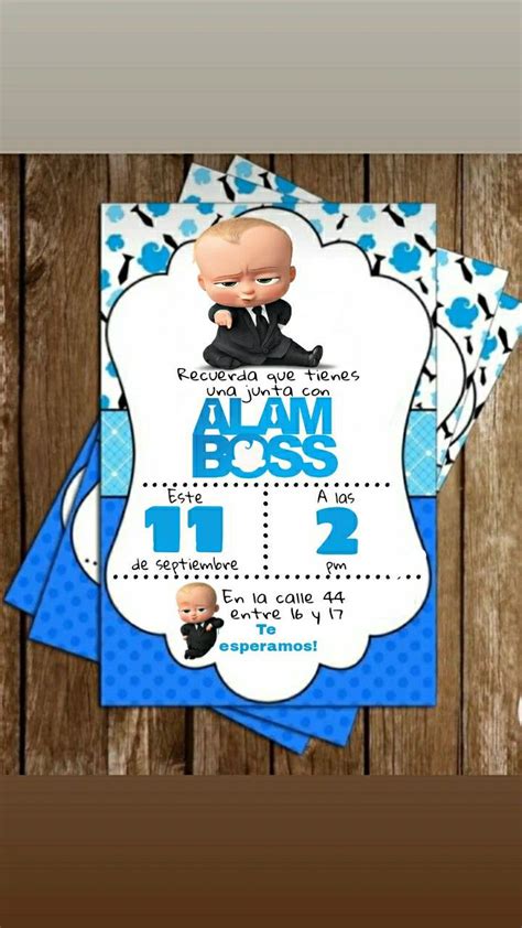 Invitacion personalizada de jefe en pañales Boss Baby Bri Shower