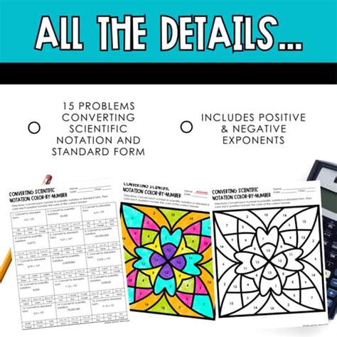 Scientific Notation Color By Number 8th Grade Math Activity Tpt