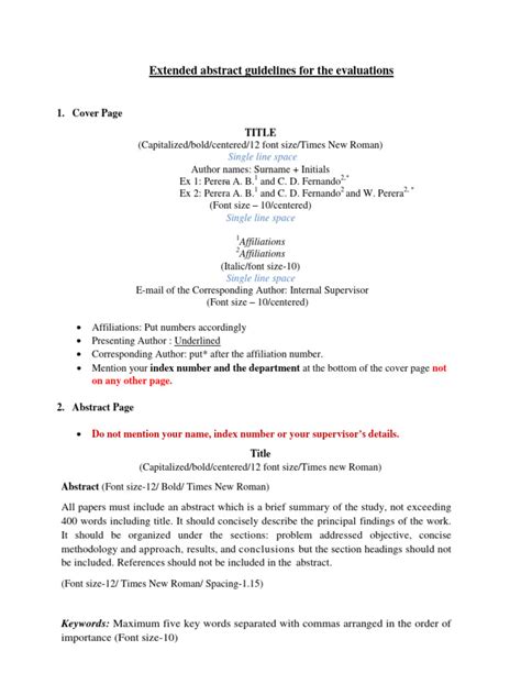 Extended Abstract Guidelines 2022 Pdf
