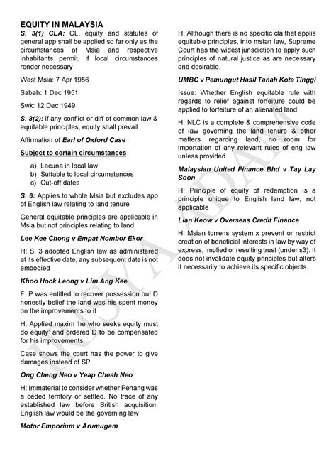 Notes Equity In Malaysia Warning Tt Undefined Function 32 Equity In Malaysia S 31 Cla