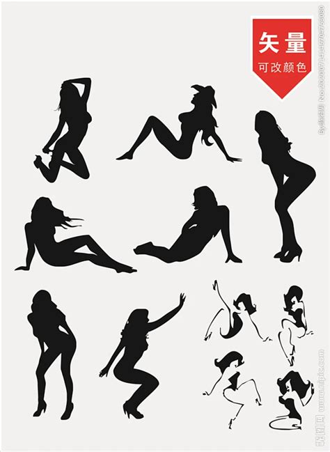 时尚美女剪影图片 花瓣网