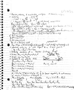 Kinematics Notes And Examples In Preparation For The Third Exam ME Studocu