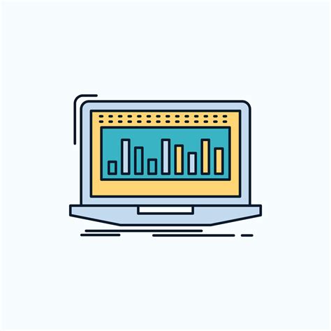 Data Financial Index Monitoring Stock Flat Icon Green And Yellow Sign And Symbols For