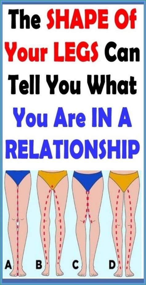 The Shape Of Your Legs Can Tell Yo Shape Of You Relationship Shapes