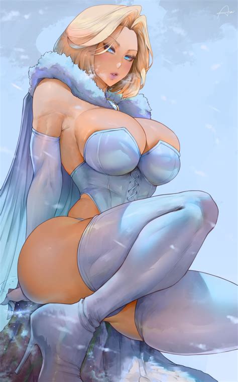 Emma Frost Chilling Marvel Comics Hentai Blue