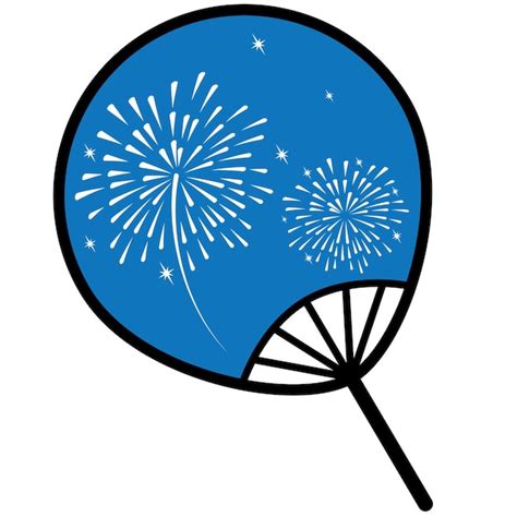 Premium Vector Uchiwa Hand Fan Japanese Summer Festival Icon
