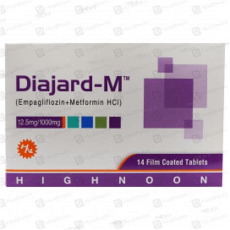Diajard M 12 5 1000 Mg Tab 14s Price In Pakistan Uses Dosage Side