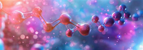 Network Of Molecular Bonds Of Biochemical Elements Stock Illustration