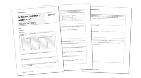 Baseline Numeracy Assessment For Aqa Gcse Psychology Reference