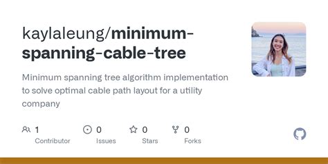 GitHub Kaylaleung Minimum Spanning Cable Tree Minimum Spanning Tree Algorithm Implementation