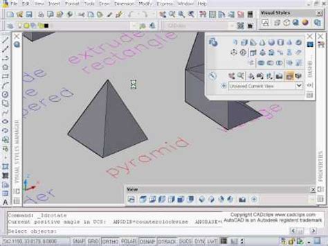 CADclip AutoCAD D Rotate YouTube