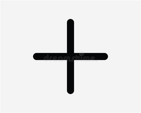 Plus Sign Cross Add Addition Math Mathematics Additional Black And