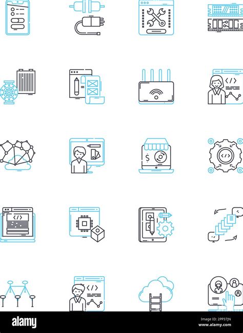 Character Enhancement Linear Icons Set Resilience Empathy Integrity