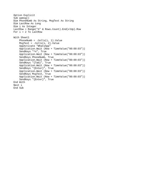 Excel To Whatsapp Unsaved Numbers Only Text Messages Without Attachments Pdf