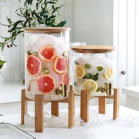 Glass Drink Dispenser With Stand Artofit