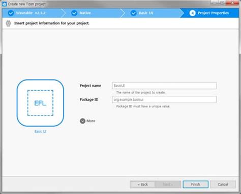 Create A Native App Project Samsung Developer