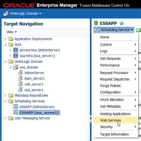 SOA Suite C Invoke Enterprise Scheduler Service From A BPEL Process To Submit A Job Request
