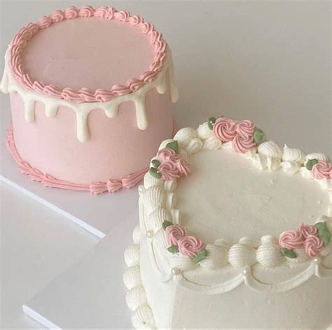 Pastel 🤍 Cute Birthday Cakes Pretty Birthday Cakes Vintage Birthday