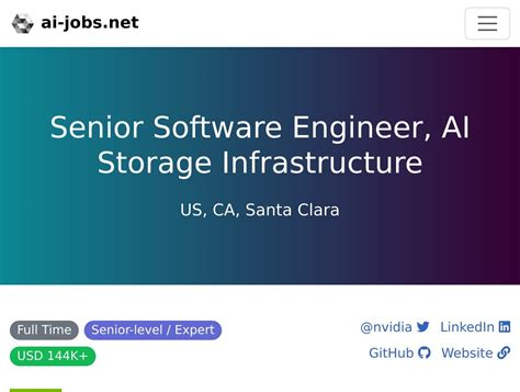 [hiring] Senior Software Engineer Ai Storage Infrastructure In Us Ca