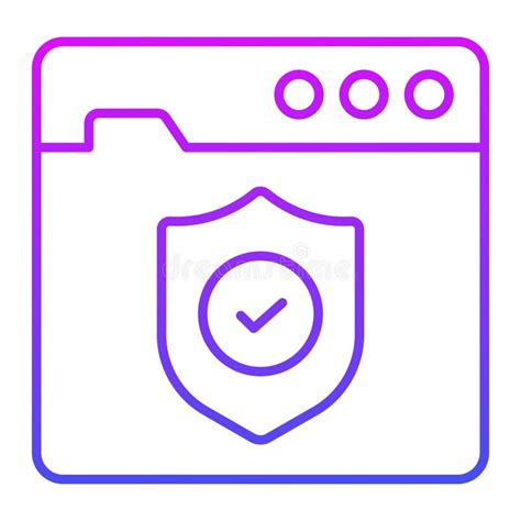Web Security Icon Modern Illustration Stock Vector Illustration Of