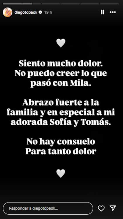 El Sentido Mensaje De Diego Topa Para Sofía Reca Y Tomás Yankelevich Tras La Muerte De Su Hija