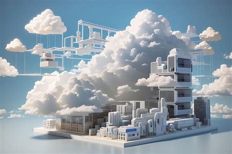 Premium Ai Image Cloud Computing Technology Green Technology