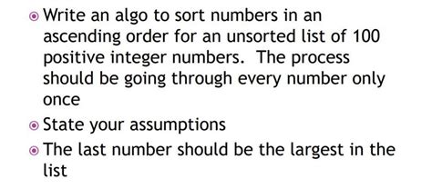 Solved Write An Algo To Sort Numbers In An Ascending Order Chegg