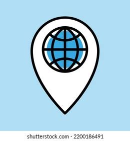 Illustration Map Pin Globe Icon Vector Stock Vector Royalty Free 2200186491 Shutterstock