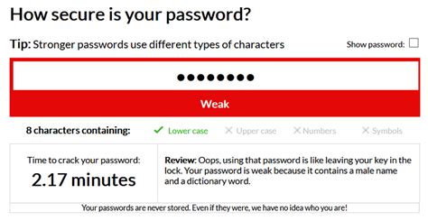 Check Strength Of Password Password Strength Checker Tools