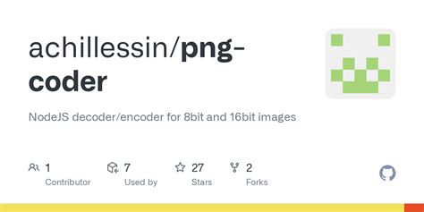 Github Achillessinpng Coder Nodejs Decoderencoder For 8bit And 16bit Images