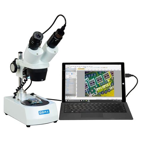 Omax 20x 40x Cordless Dual Led Lights Binocular Stereo Microscope With 5mp Usb Camera Science