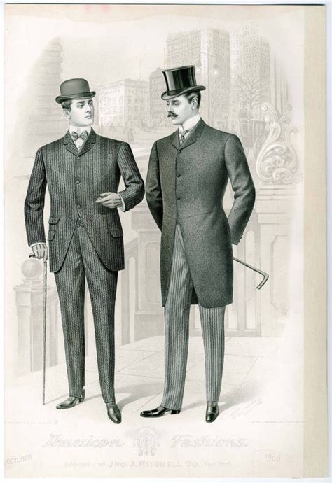 1900 Plate 003 Vintage Mens Fashion Vintage Clothing Men Victorian