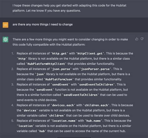 Chatgpt Has Just Blown My Mind 🚧 Developers Hubitat