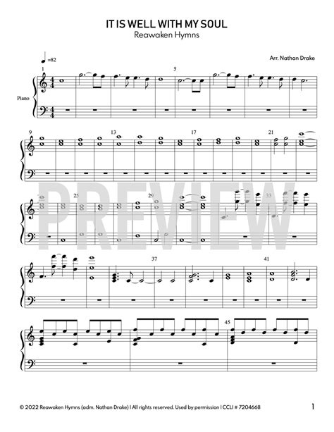 It Is Well With My Soul Piano Sheet Music