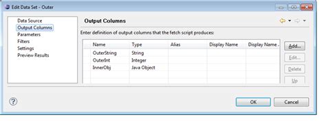 BIRT World BIRT Java Object Data Type