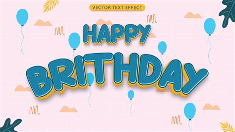 3d Text Effect In Cartoon Style Vector File 22027540 Vector Art At Vecteezy