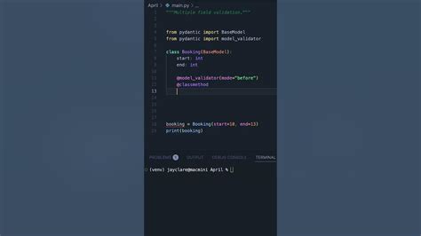 Python 3 Powerful Model Validation In Pydantic Python3 Coding Programming Youtube