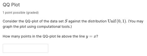 Qq Plot1 ﻿point Possible Graded Consider The Qq Plot