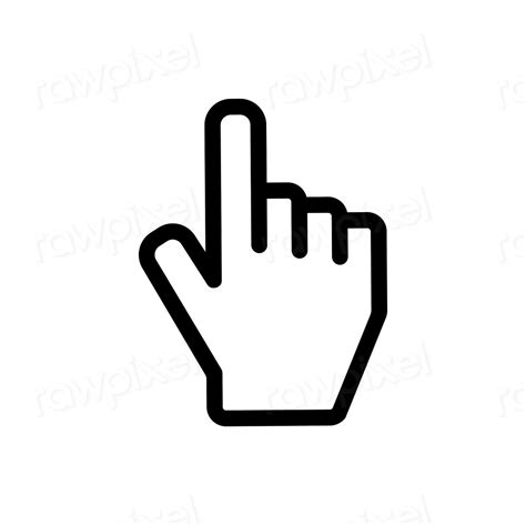 Clicking Index Finger Graphic Illustration Premium Vector Rawpixel