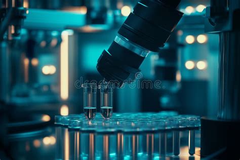 Precision Robotic System Conducting Testing On Multiple Test Tubes In A