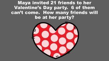 Valentine S Day Fun With Two Digit Subtraction A PowerPoint Game