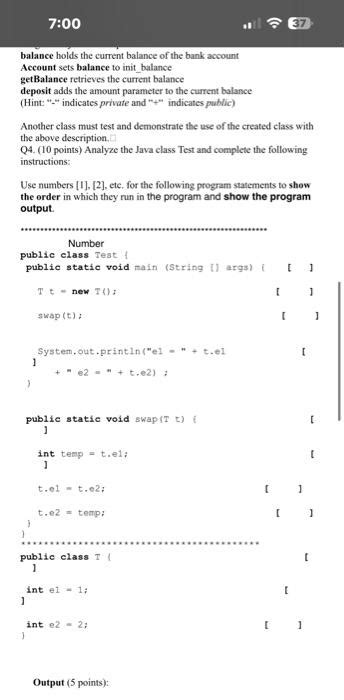 solved q3 20 points write a java program with two