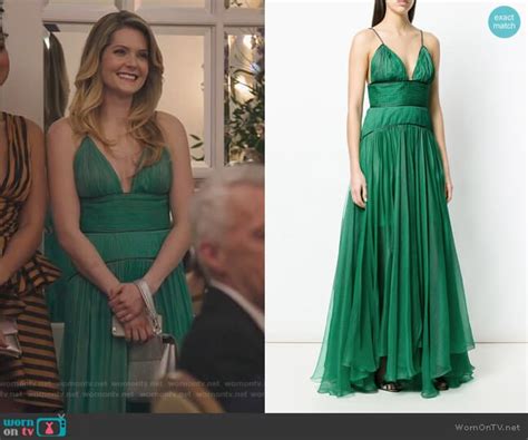Wornontv Suttons Green Plunging Maxi Dress On The Bold Type Meghann