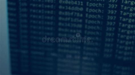 Contour Effect Of Cryptocurrency Mining On A Computer Screen The Algorithm Of The Computer