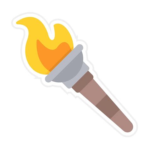 El Icono Vectorial De La Antorcha Olímpica Se Puede Usar Para El Conjunto De Iconos De Las