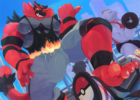 Rule 34 Claws Dumbell Game Freak Incineroar Kunn Artist Machoke