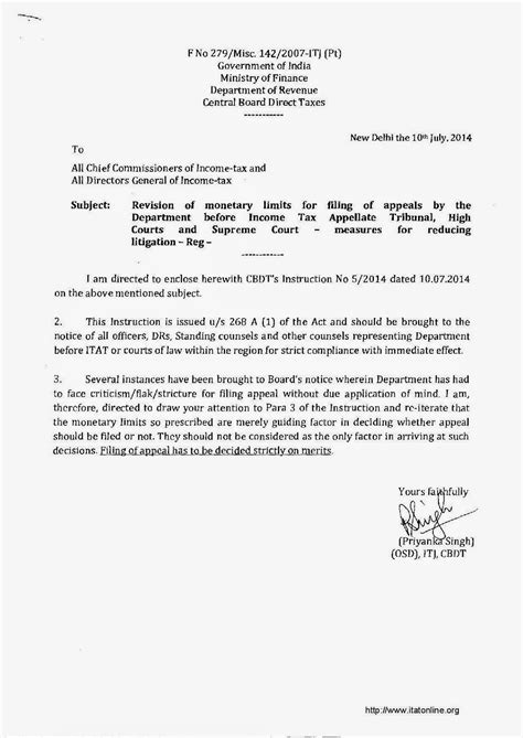 CBDT Instruction No 5 2014 Dated 10 07 2014