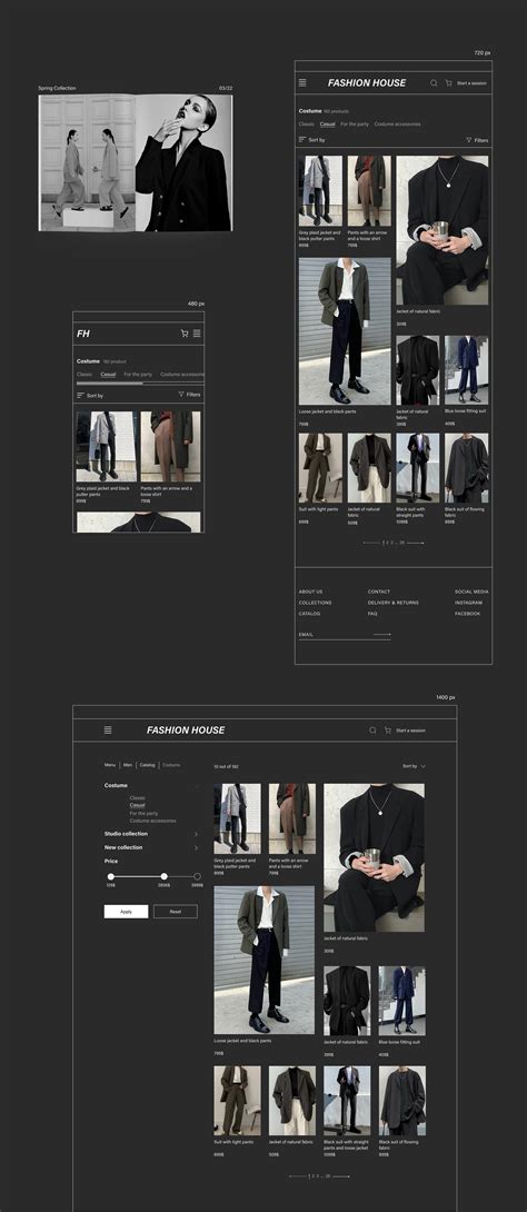 Online Shop UI UX Web Design Behance